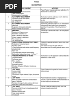 Physics Scheme of Work For Ss1 First Term, Second Term and Third Term ...