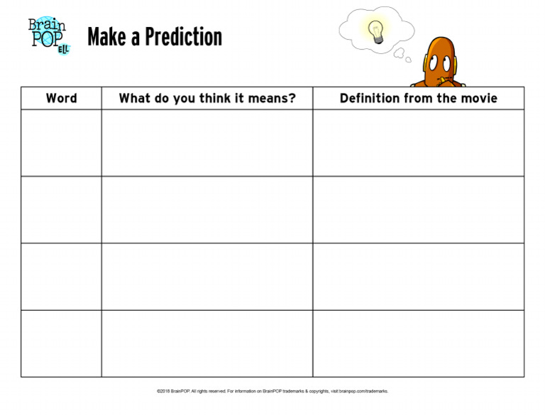 Make-A-Prediction Graphic Organizer | PDF