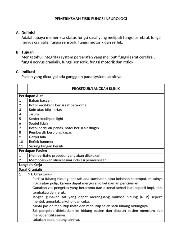 SOP PEMFIS Saraf - Edit | PDF