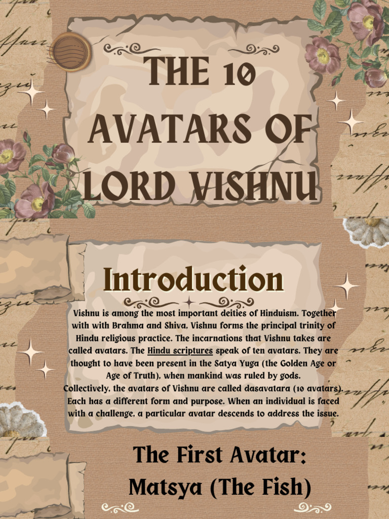 The 10 Avatars of Lord Vishnu | PDF | Krishna | Hinduism