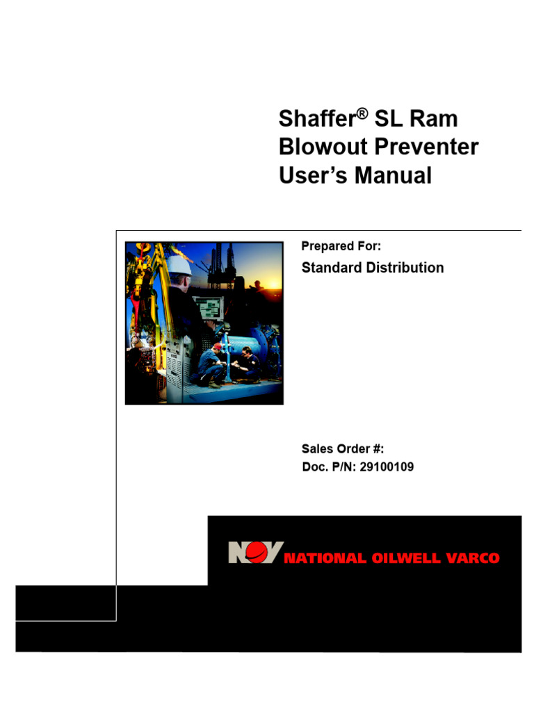 Shaffer SL Ram Blowout Preventer User's Manual | PDF | Mechanical ...