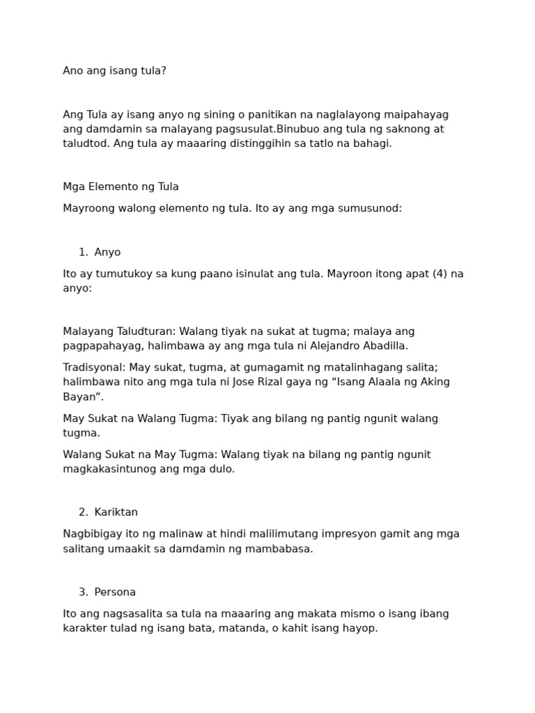 Elemento NG Tula | PDF