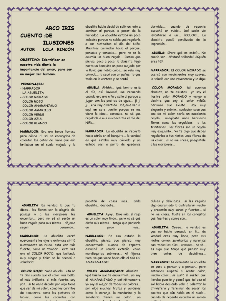 Encuento Libreto Arco Iris de Ilusiones | PDF