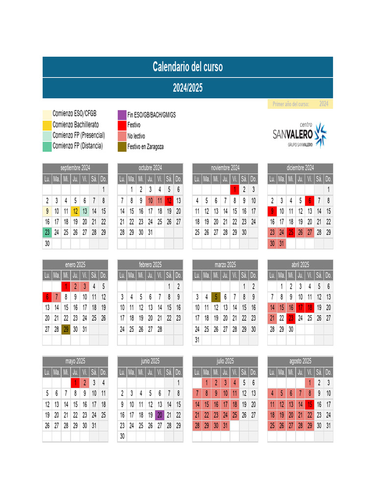Calendario 24-25 | PDF