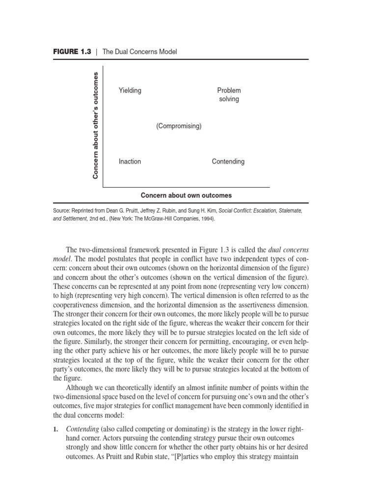Dual Concerns Model Exmples and Concepts | PDF | Negotiation | Social ...