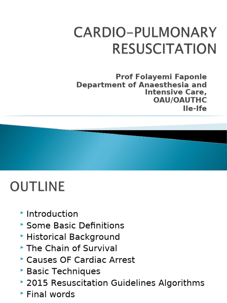 CPR With Algorithms New | PDF | Cardiopulmonary Resuscitation | Cardiac ...