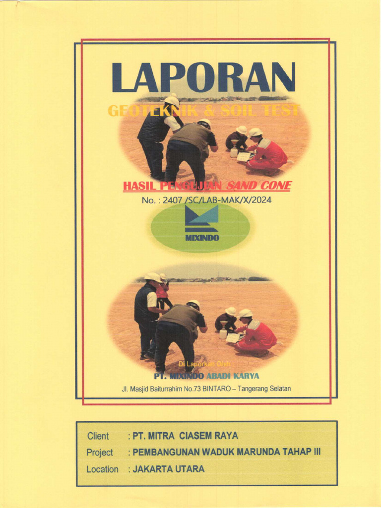 Pt. Mitra Ciasem Raya - Sand Cone | PDF