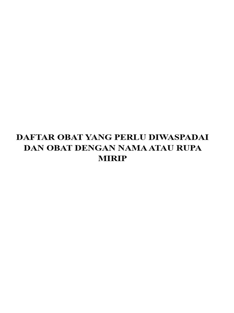 Daftar Obat | PDF