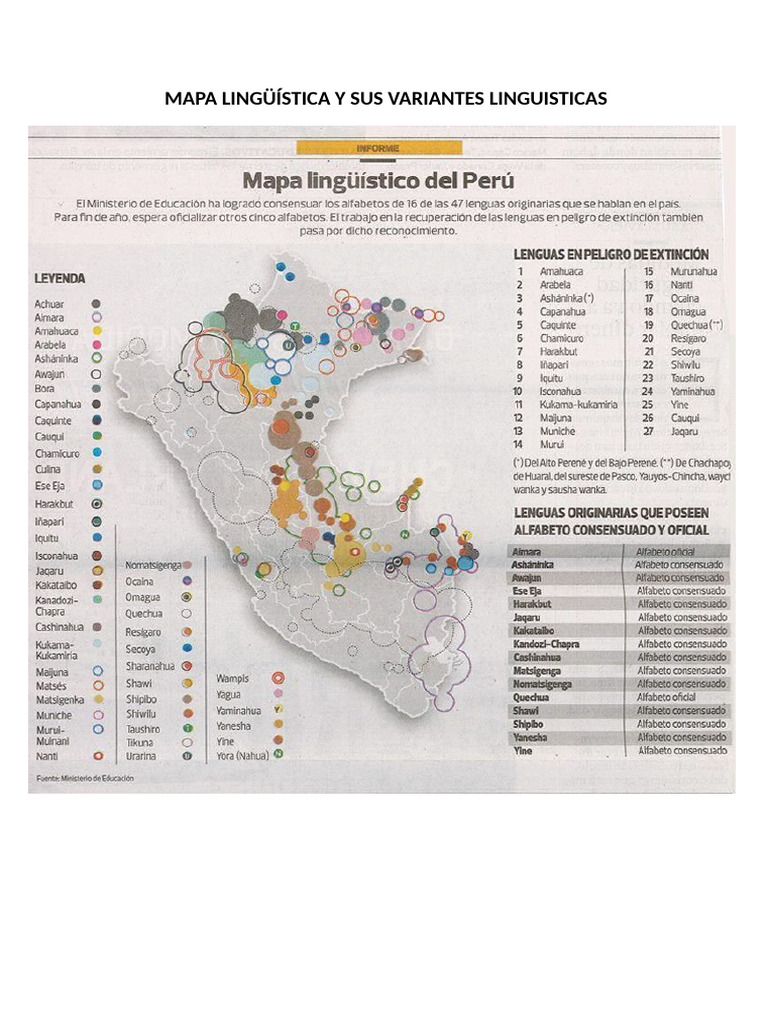 Mapa Linguistico Betzy | PDF | Andes | Comunicación humana