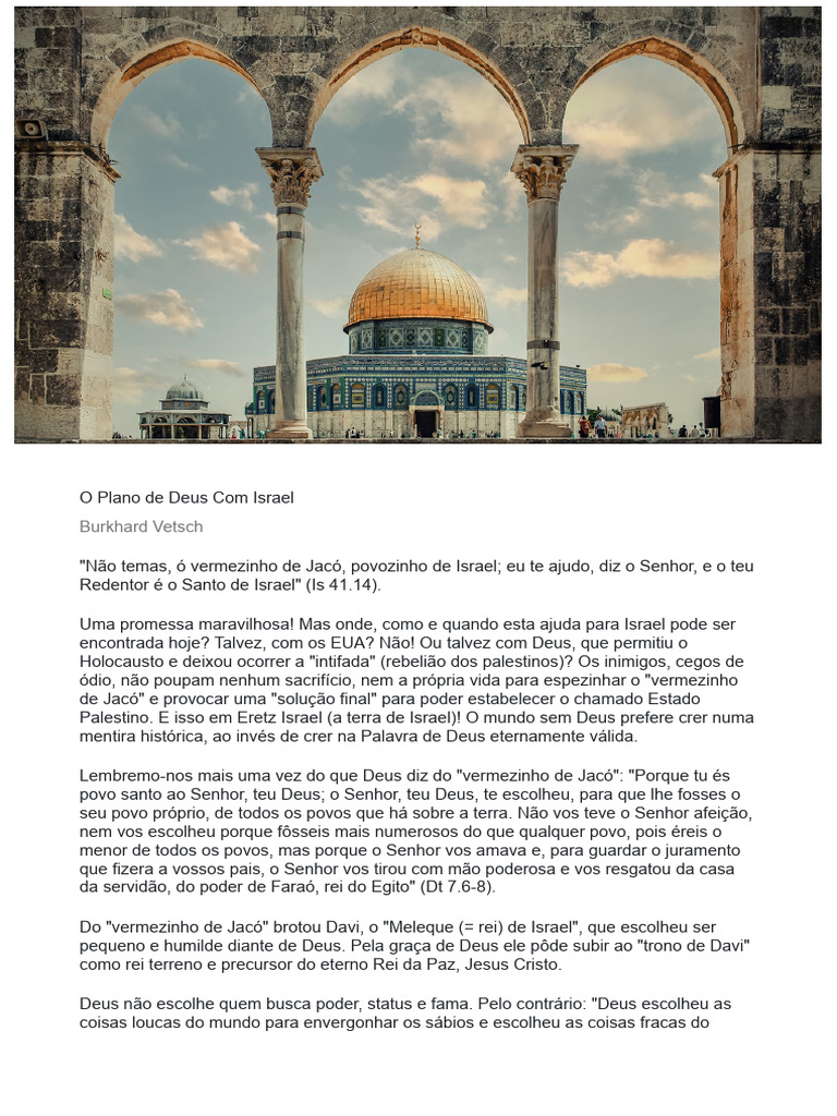 Promessas de Deus a Israel | PDF | Israel | Política mundial