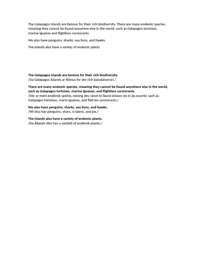 The Galapagos Islands Are Famous For Their Rich Biodiversity ...