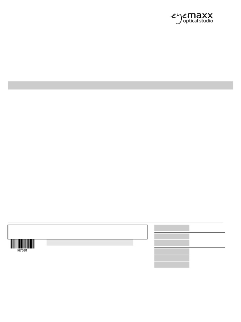 Eyemaxx Optical Studio-Inv67580 | PDF | Ophthalmology | Human Eye
