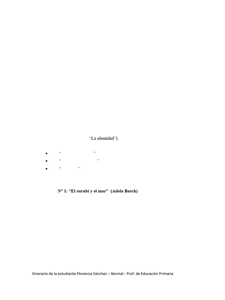 Ejemplo de Itinerario - Borrador | PDF | Cuentos | Maestros