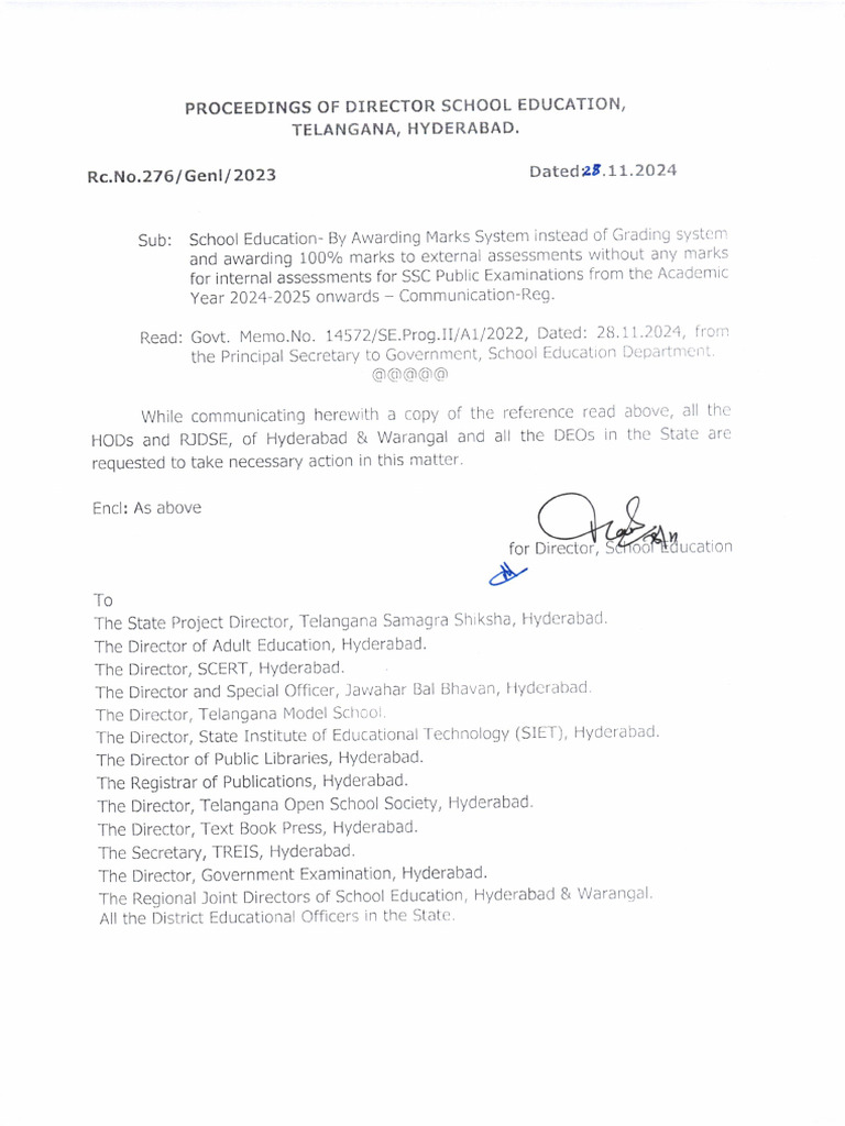 SSC Marks System Change 2024-2025 | PDF