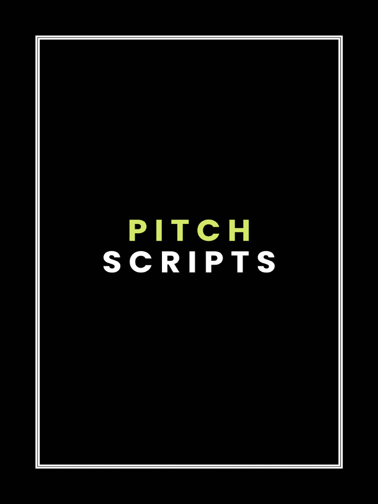 Pitch Scripts Email DM | PDF