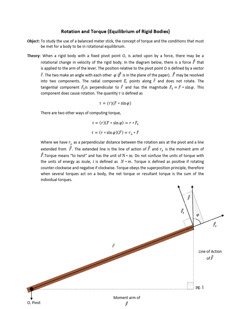 7 Rotation and Torque1 | PDF | Torque | Rotation