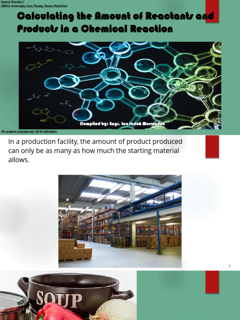 GC1 Calculating The Amount of Reactants and Products | PDF | Stoichiometry | Physical Sciences