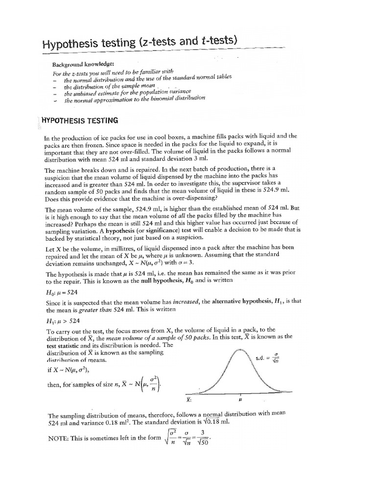 HYPOTHESES TESTING AND KYE SQUARE TESTING 1a | PDF
