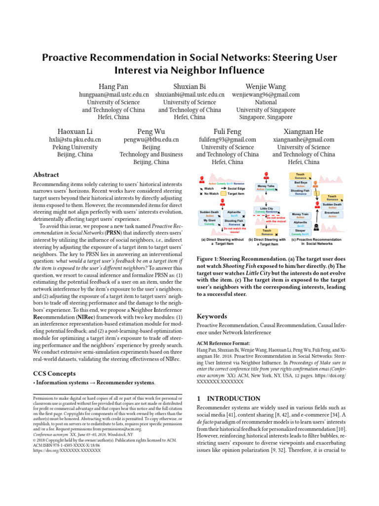 Social Network Influence in Recommendations | PDF | Causality | Loss Function