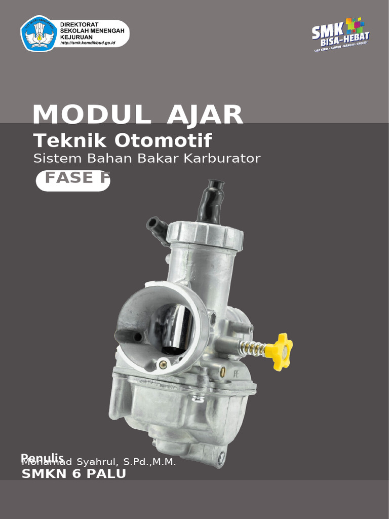 Modul Ajar Teknik Sepeda Motor - Sistem Bahan Bakar Karburator - Fase F ...