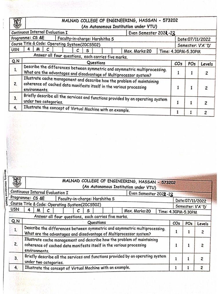 20CS502 Odd 22 23 | PDF