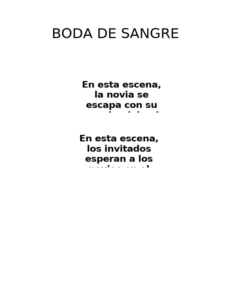 Boda de Sangre | PDF