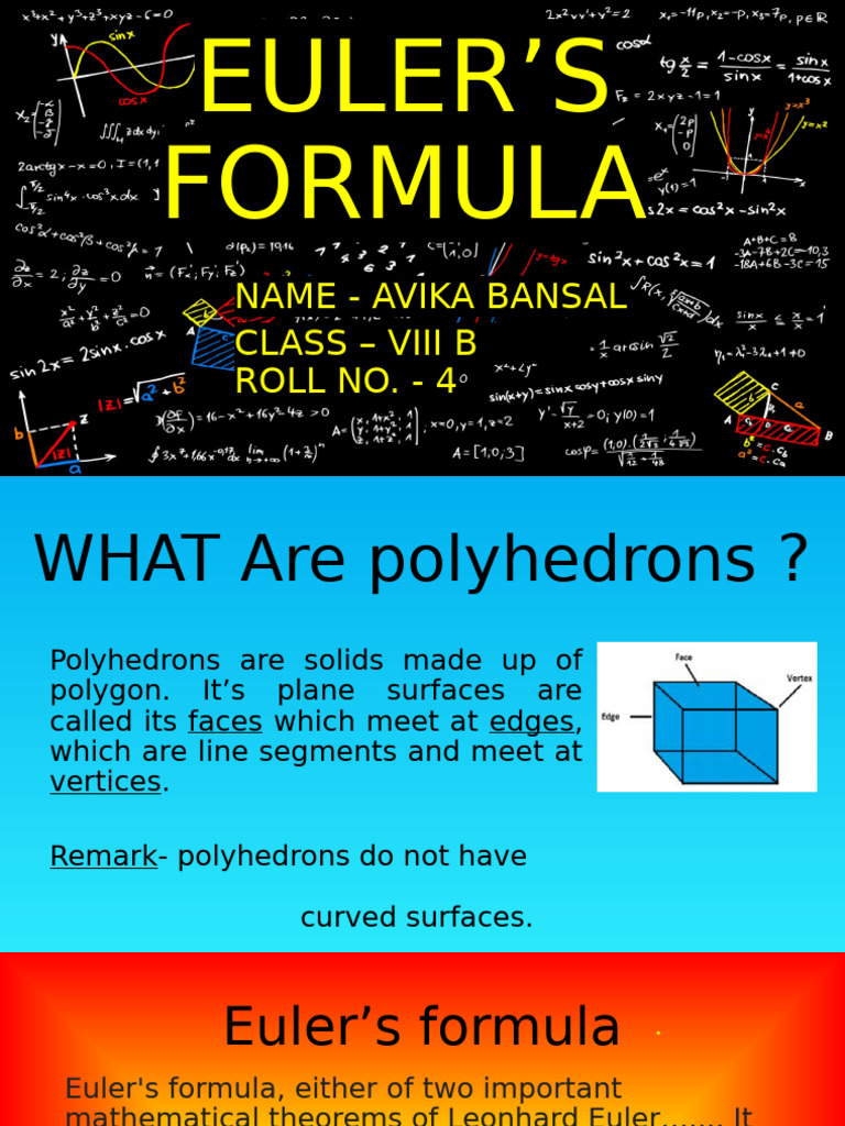 Euler's Formula | PDF