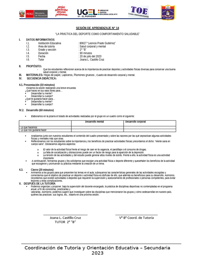 SA14 - Tutoria | PDF | Mente