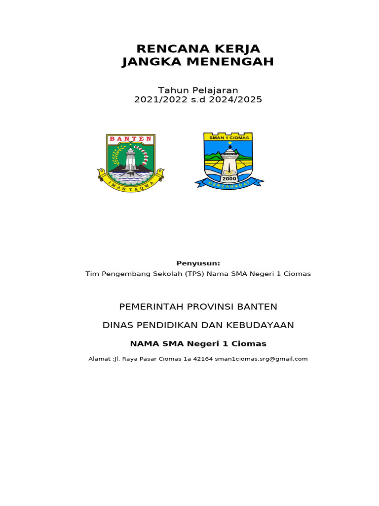 RKJM 2021-2025 Format | PDF