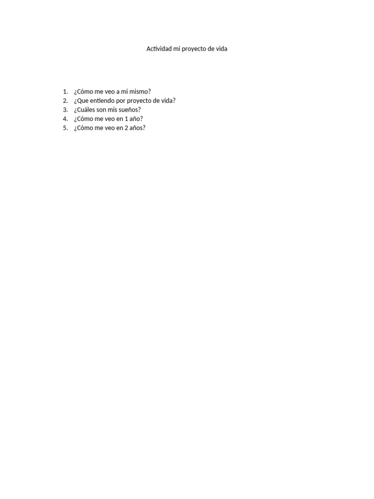 Actividad Mi Proyecto De Vida 7 10 22 Pdf