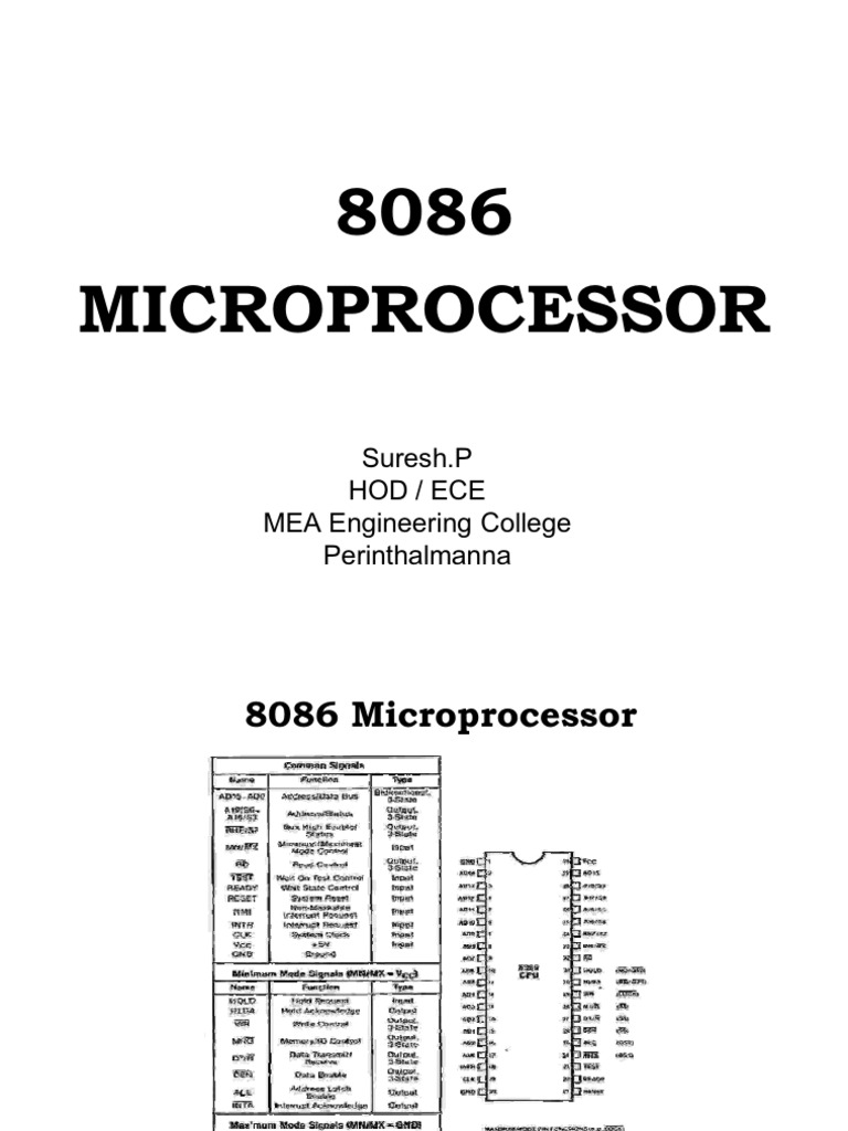 8086 MP | PDF | Assembly Language | Instruction Set