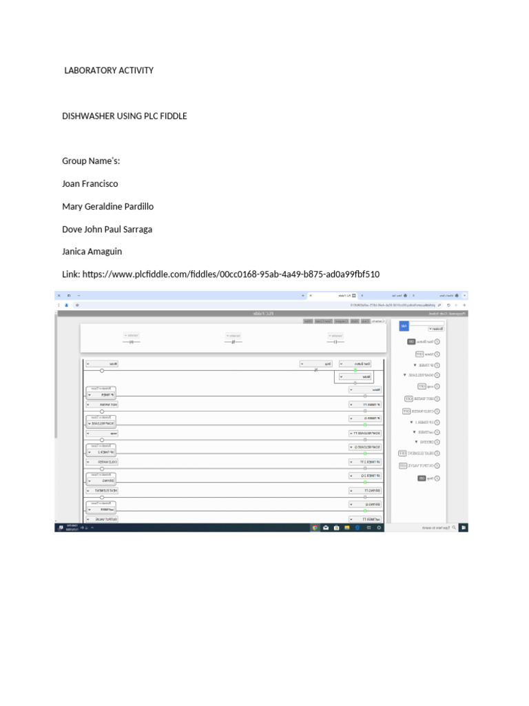Plcfiddle Laboratoryact Group3 | PDF