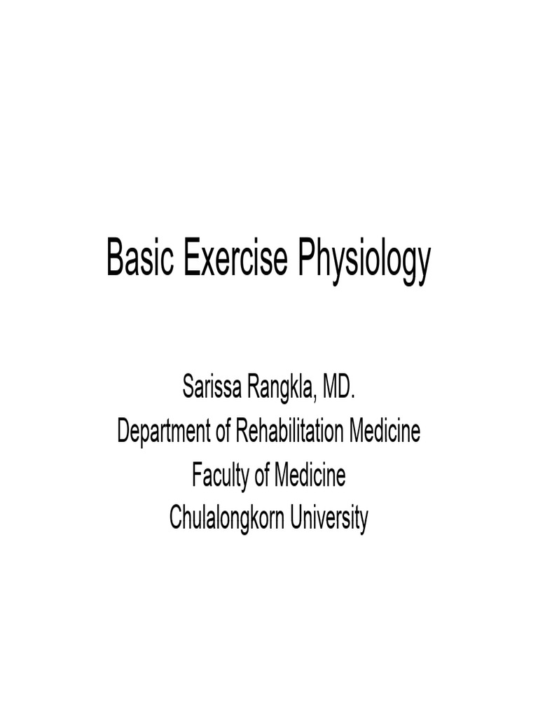 Basic Exercise Physiology 2 | PDF