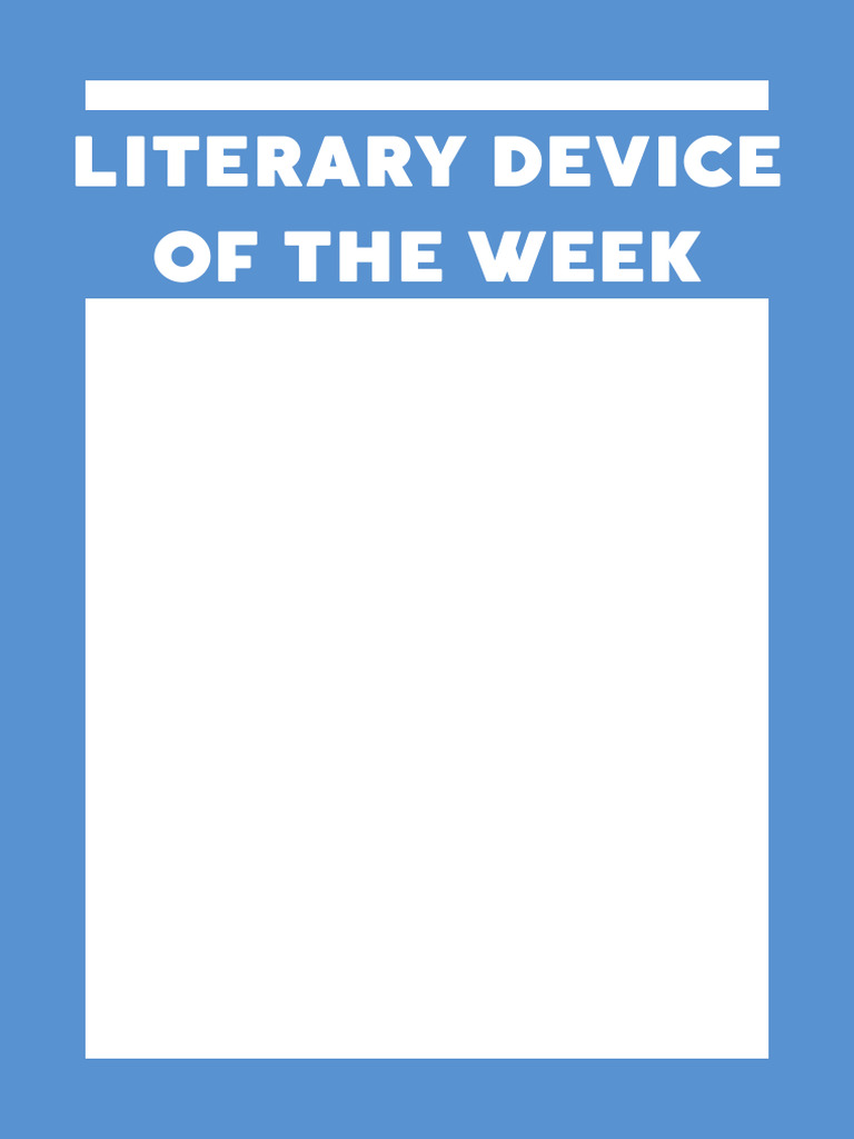 Blue Literary Device Classroom Poster Set | PDF