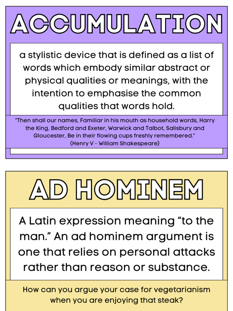 Literary Devices English Posters | PDF | Linguistics