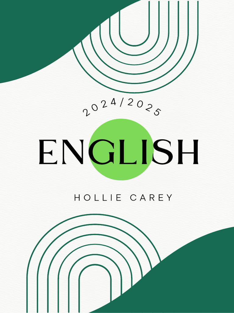 White Green Yellow Modern Portfolio Cover Page A4 Document | PDF