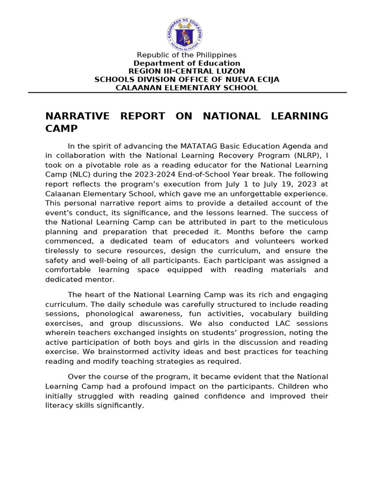 Jerimie Dela Cruz - NLC - Narrative and Pictures | PDF | Teachers | Human Communication