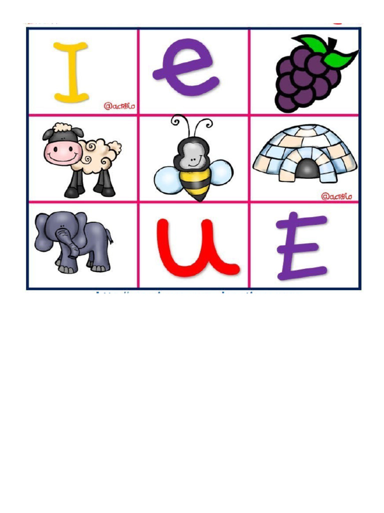 Bingo de Las Vocales | PDF