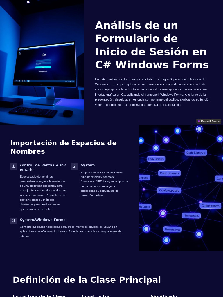 Analisis de Un Formulario de Inicio de Sesion en C Windows Forms | PDF | Interfaces gráficas de ...