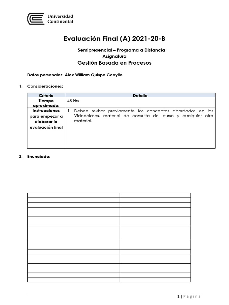 Examen Final - Gestión Basada Por Procesos 2021-20B | PDF | Farmacia | Hospital