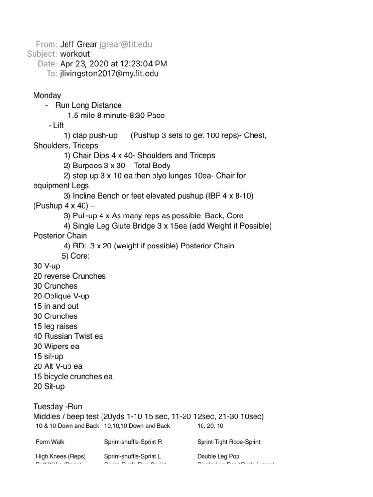 Workout | PDF | Running | Strength Training