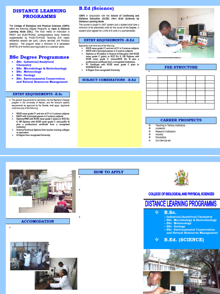 Distance Learning Science Degrees at UoN | PDF | Bachelor Of Science