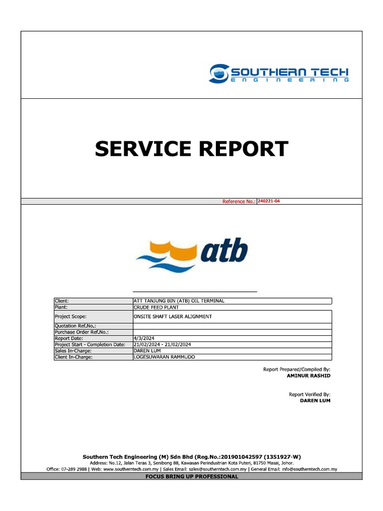 ATT P-3501 Service Report | PDF