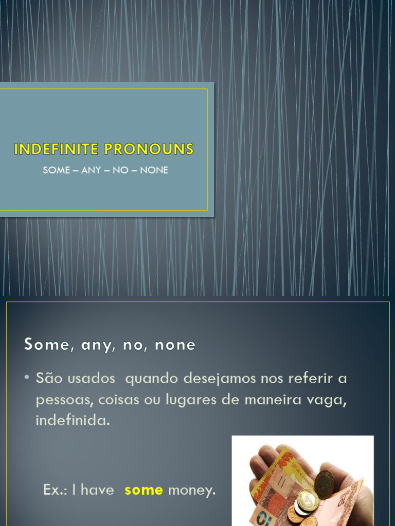 Indefinite Pronouns. Agosto 2024 | PDF