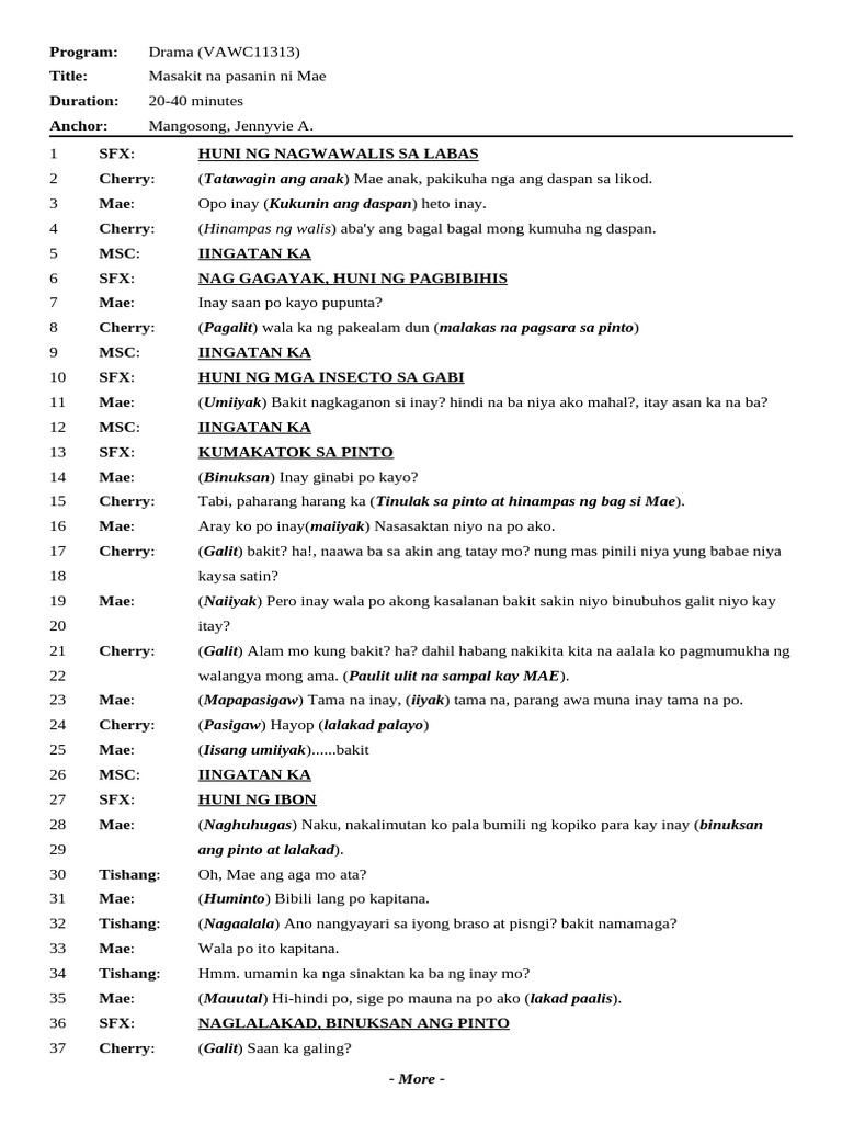 Audio Drama Script | PDF