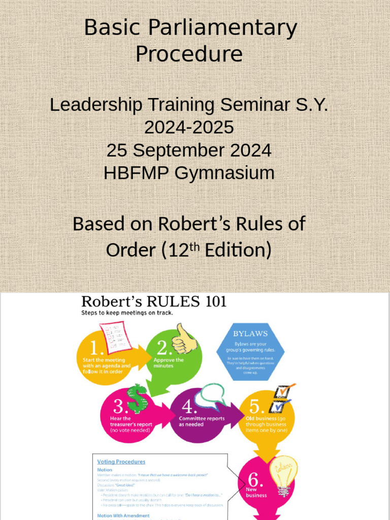 Parliamentary Procedure | PDF | Government | Parliamentary Procedure