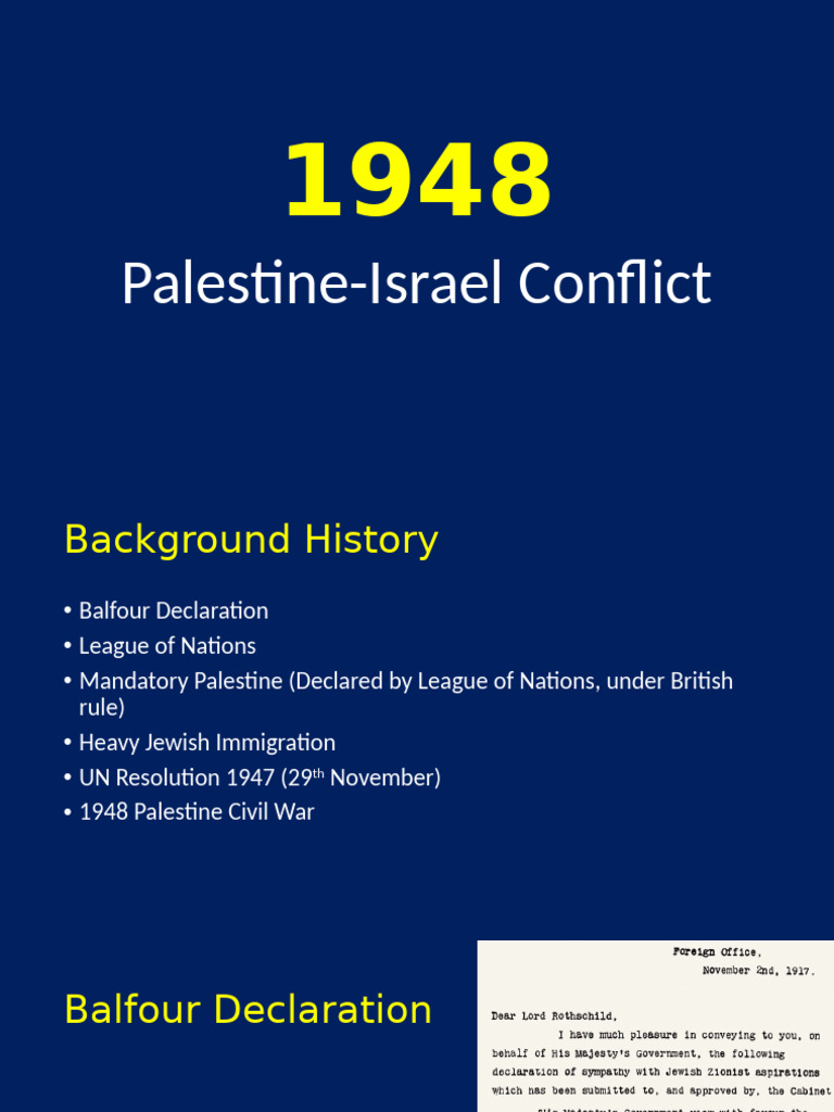 1948 Events and Background | PDF | Mandatory Palestine | Israel