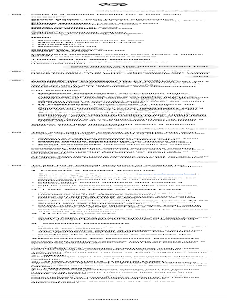 Ps5 Slim Receipt Request | PDF
