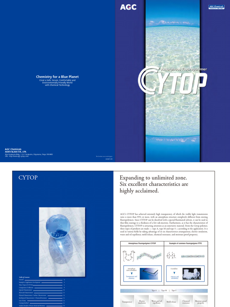 Cytop Catalog | PDF | Refractive Index | Coating