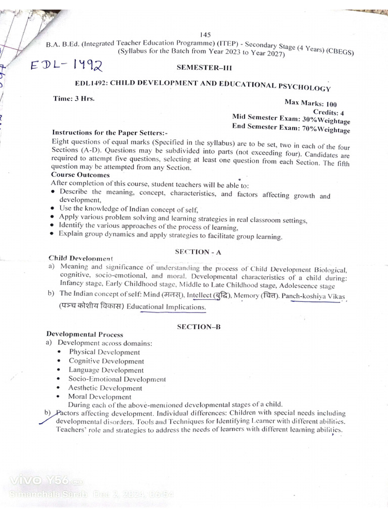 Child Development & Educational Psychology Complete Notes by Simanchala ...
